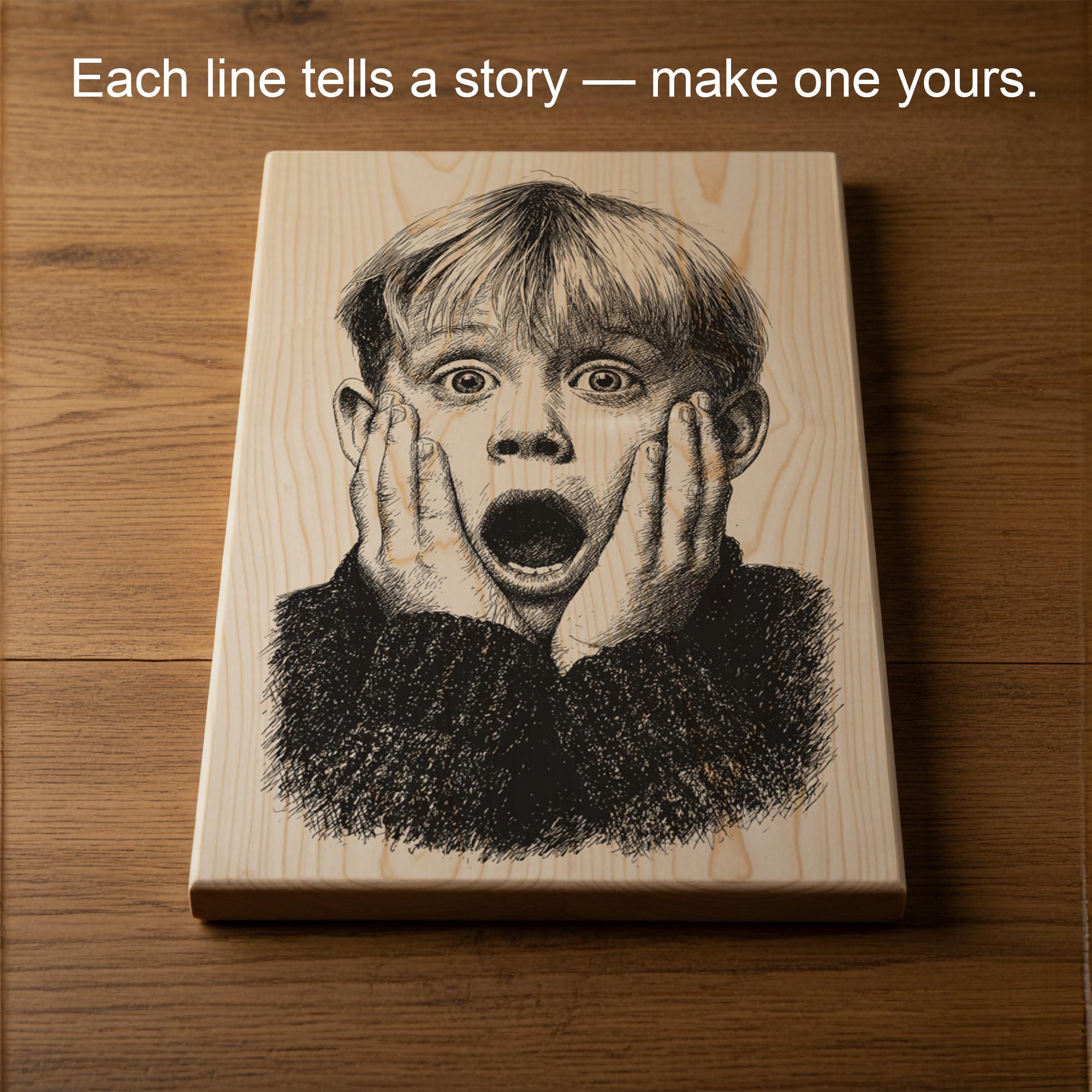 Screaming Boy Laser Cut File, Dithered PNG, Funny Pyrography Stencil - Etsy