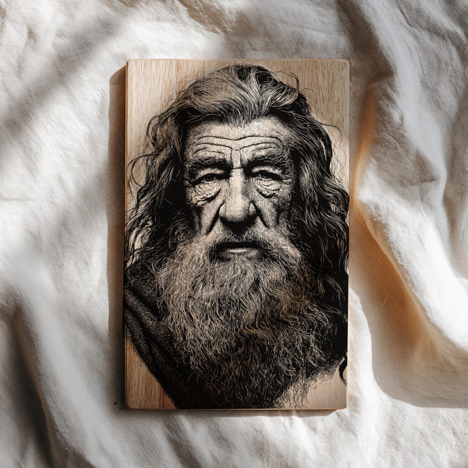 Wizard Portrait Dithered PNG | Laser Engraving File, Pyrography - Etsy