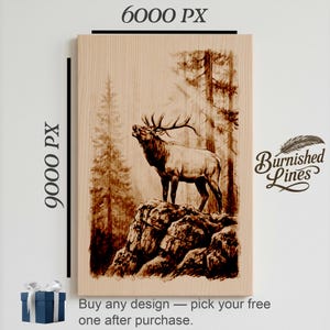 Bugling Elk Engraving | Wildlife Laser Cut File (PNG JPG) - Etsy