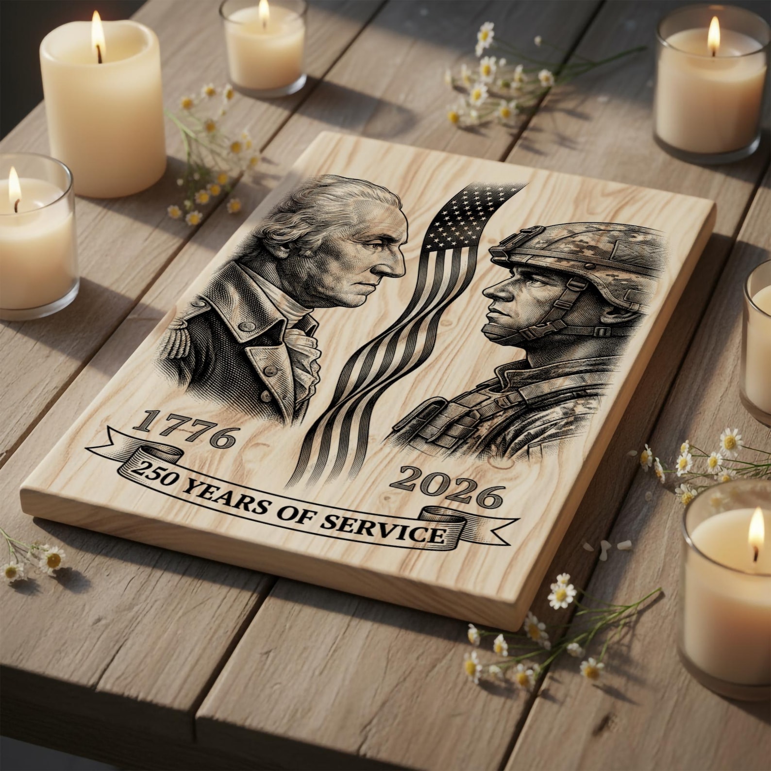 250 Years of Service | 1776 to 2026 Patriot | Veteran Gift Engraving ...