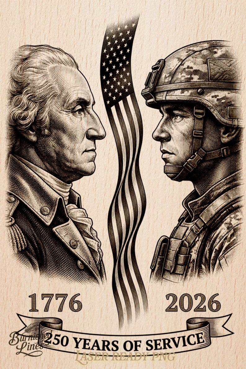 250 Years of Service | 1776 to 2026 Patriot | Veteran Gift Engraving ...