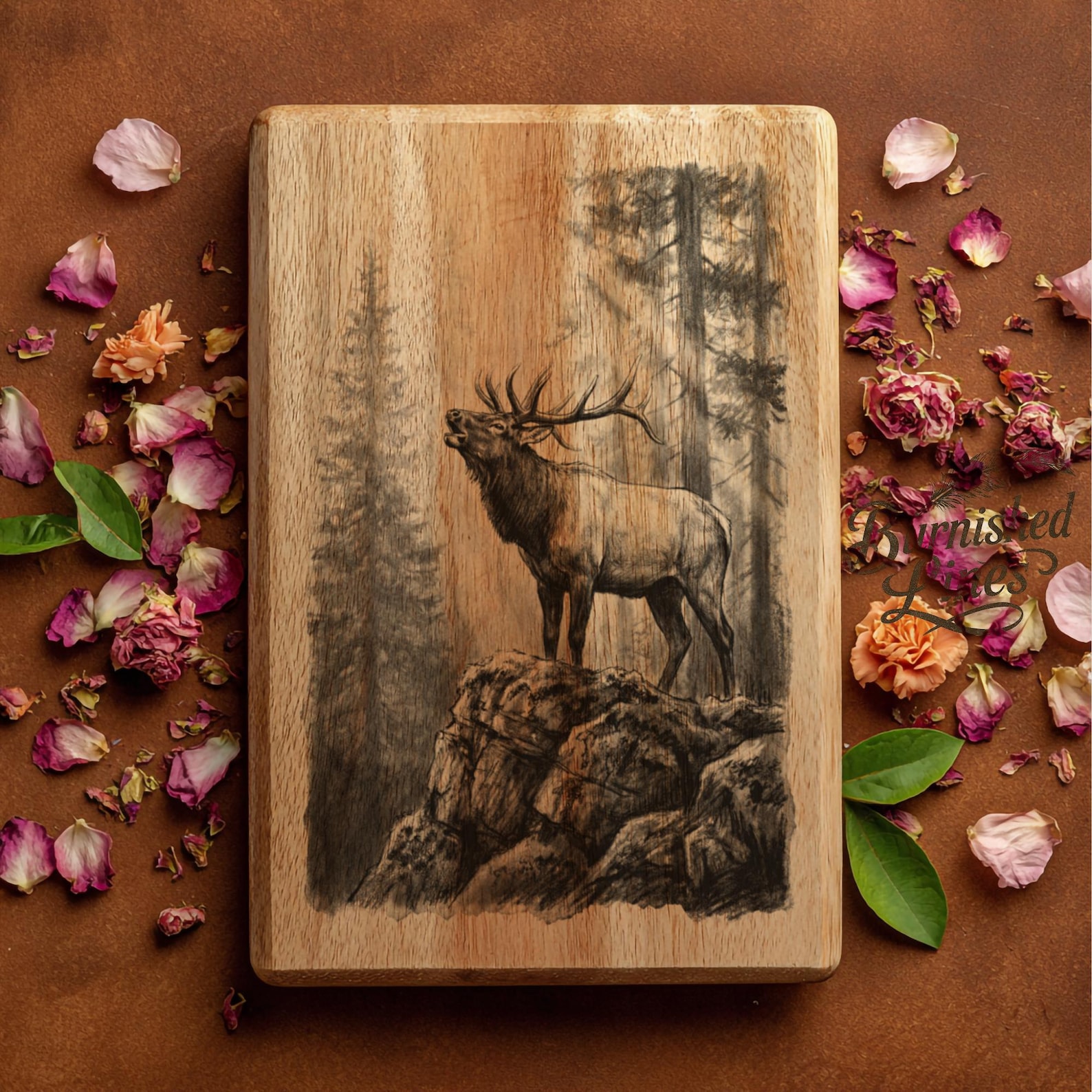 Bugling Elk Engraving | Wildlife Laser Cut File (PNG JPG) - Etsy