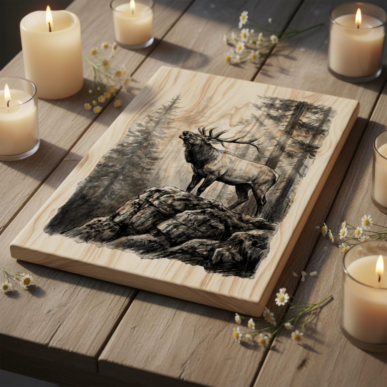 Bugling Elk Engraving | Wildlife Laser Cut File (PNG JPG) - Etsy