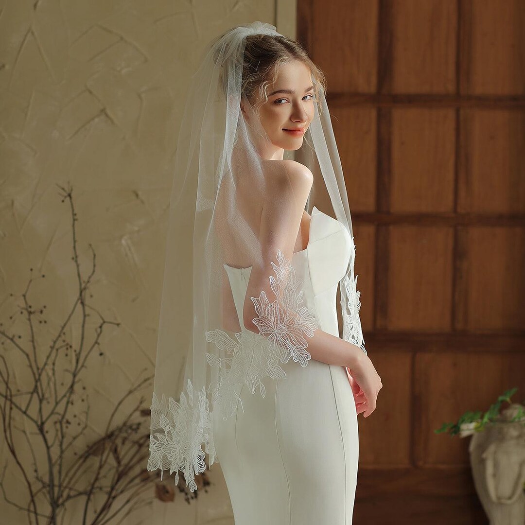 Lacey Bridal Veil - Etsy