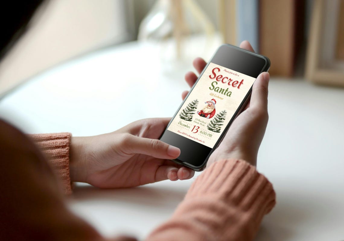 Secret Santa Invite Template | Christmas Party Invitation | Work ...