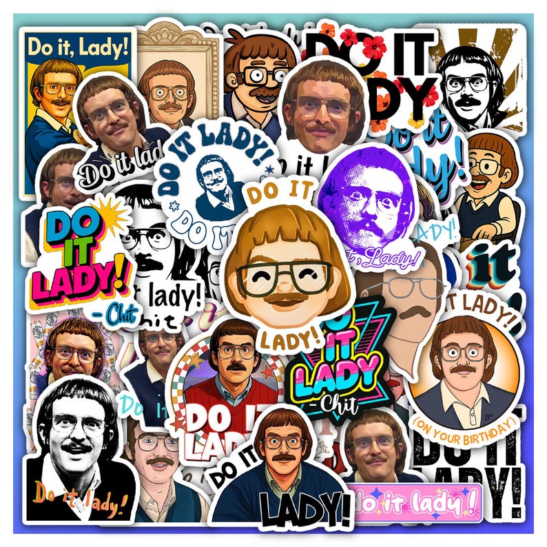Chit Do It Lady Meme Sticker Sheet –decals for Laptop, Gifts 40 Piece ...