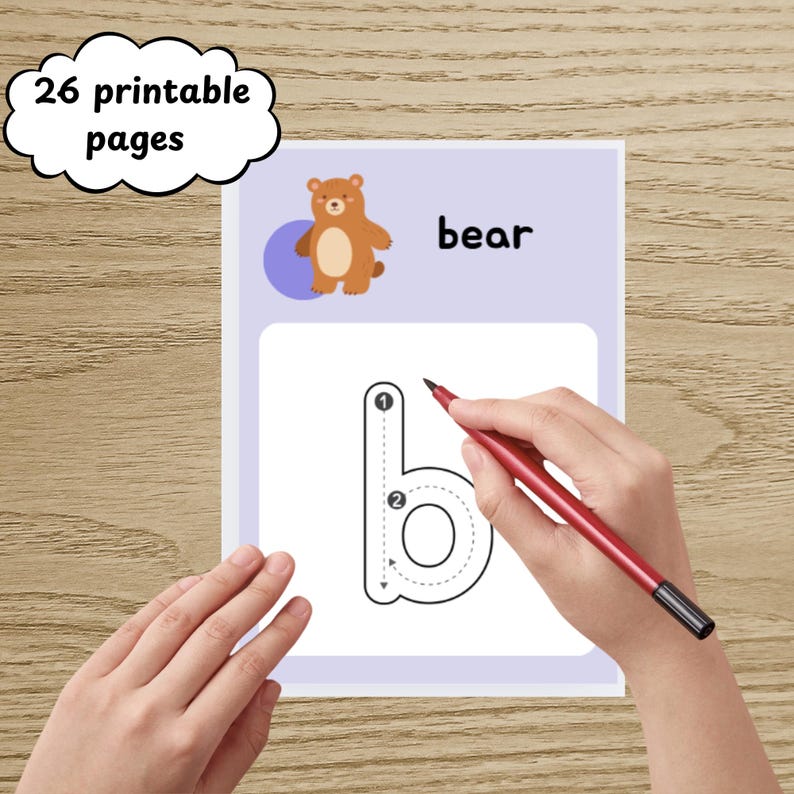 26 Printable Alphabet| Know My Letters Worksheets. Preschool Phonics ...