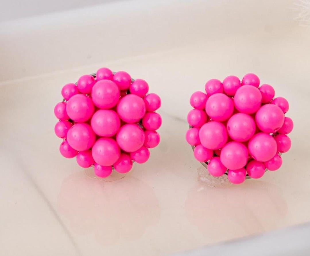 Introducing the Jackie Ohhh so Retro Button Beaded Cluster Stud ...