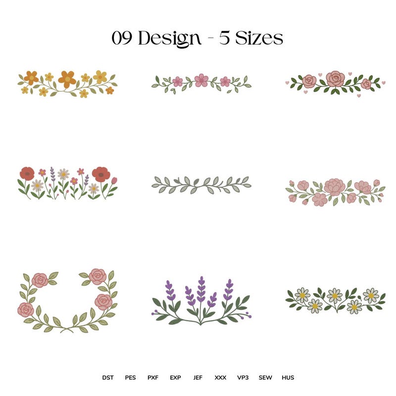 Floral Border Applique - Etsy