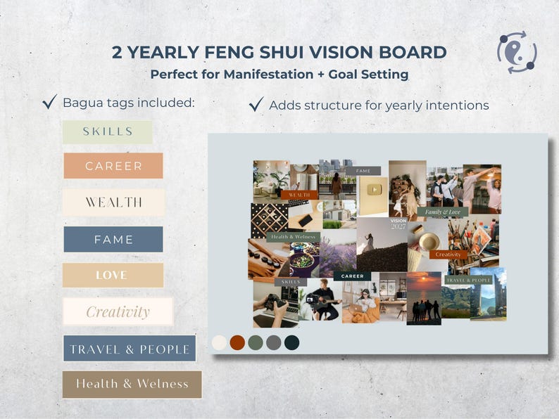 Canva Vision Board Template | 2026 Goals, Desktop & Phone Wallpaper ...