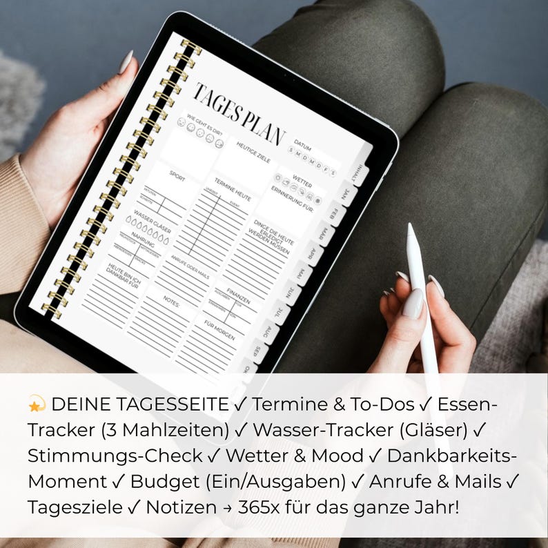 Achtsamkeit Planer 2026 Digital PDF Deutsch Goodnotes Selfcare Kalender ...