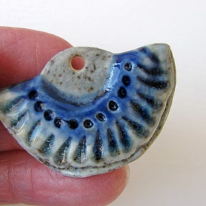 Indigo Blue Sea Pendant Stoneware Clay - Etsy
