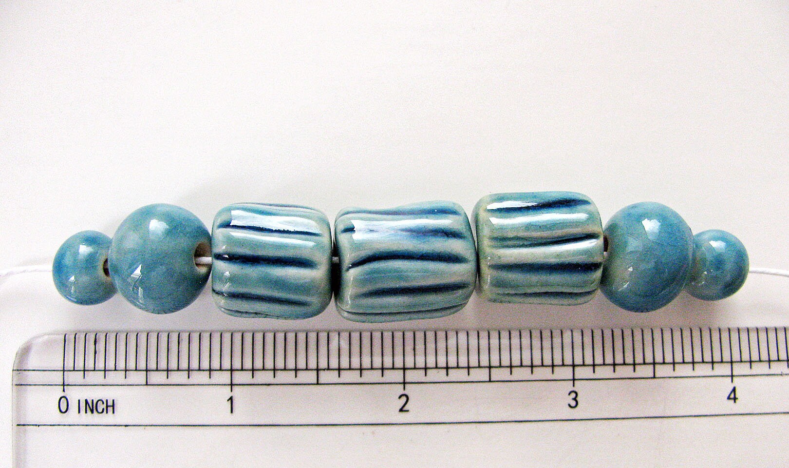 Teal Blue Beads Stoneware Clay 7 | Etsy