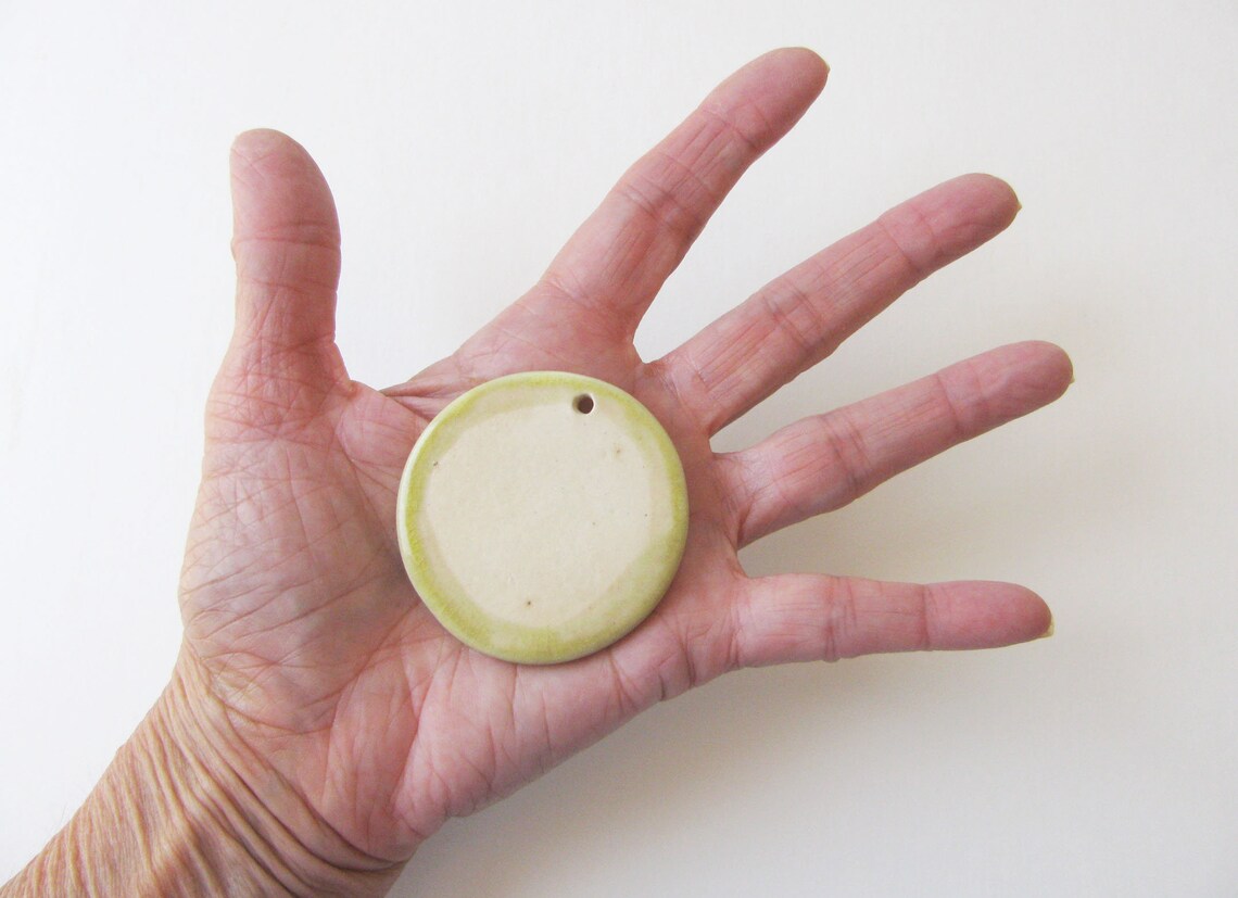 Green Orb Pendant Stoneware Clay - Etsy