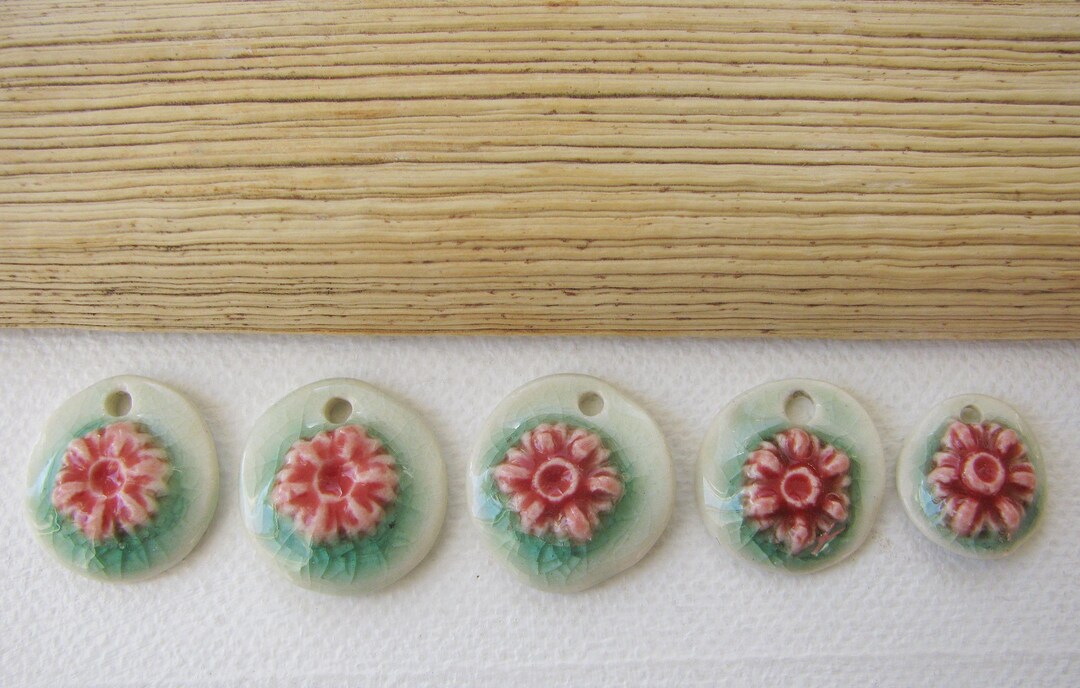 Little Ruby Red Poinsettia Flower Charms - for Jewelry - for Necklace ...