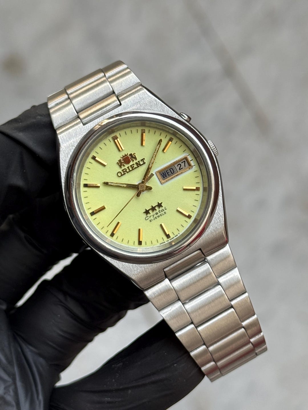 Vintage Orient Crystal 21 Jewels Automatic Day/date Men’s Wrist Watch ...