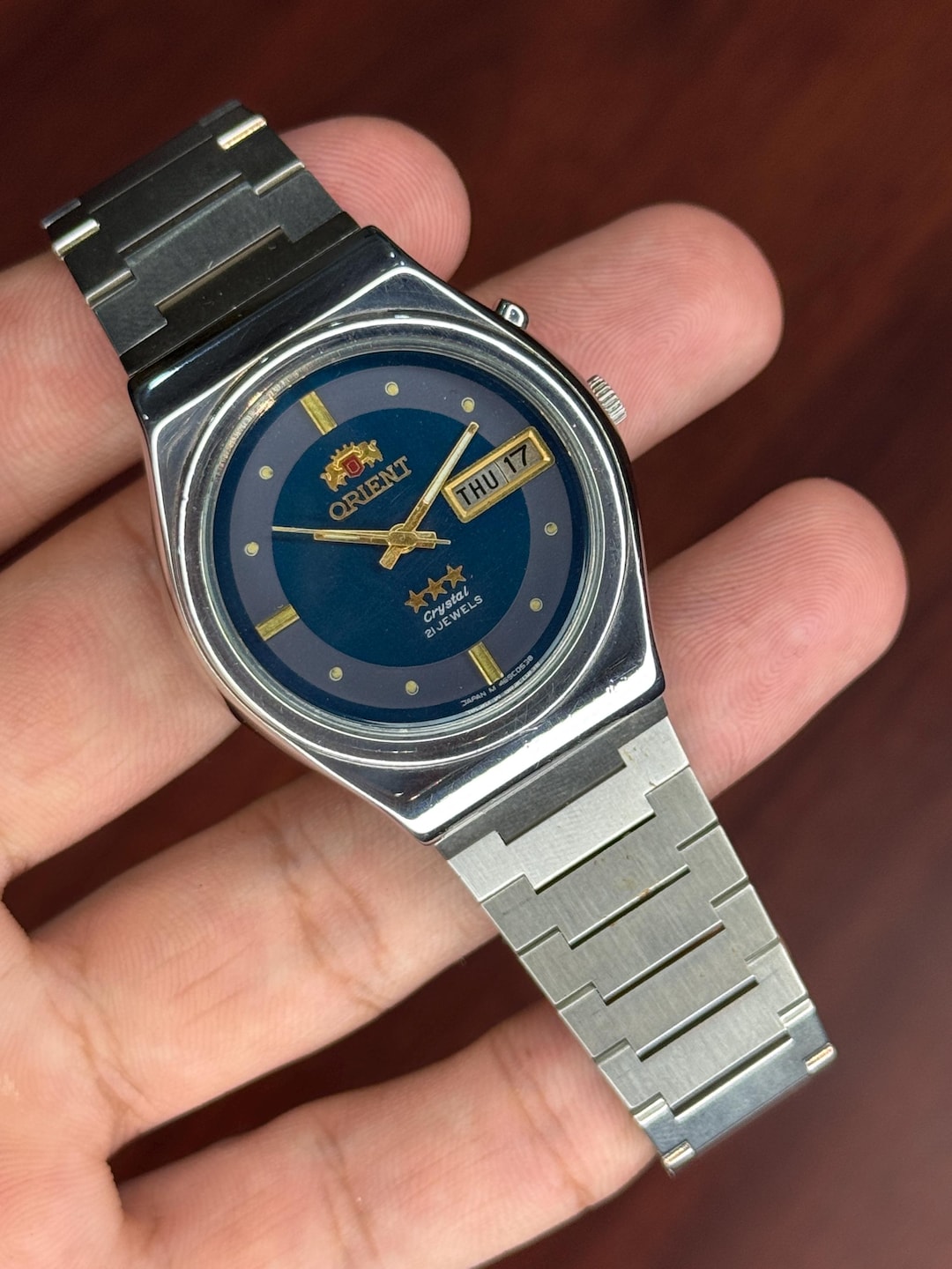 Vintage Orient Crystal 21 Jewels Automatic Day/date Men’s Wrist Watch ...