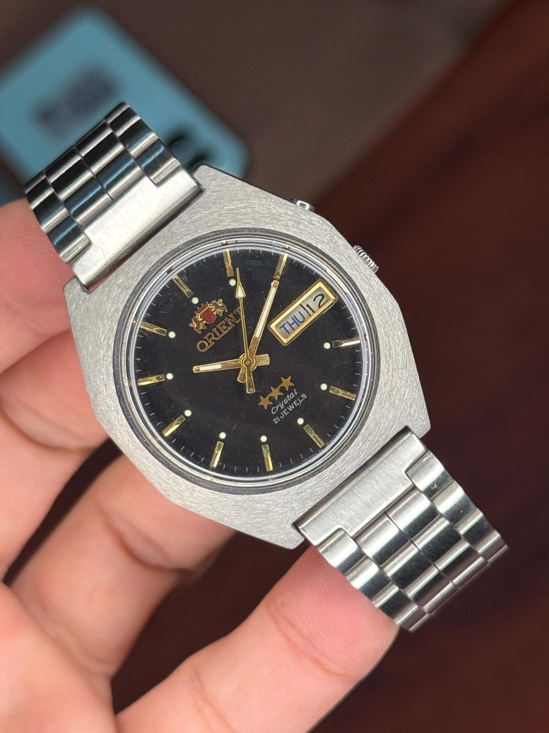 Vintage Orient Crystal 21 Jewels Automatic Day/date Men’s Wrist Watch ...