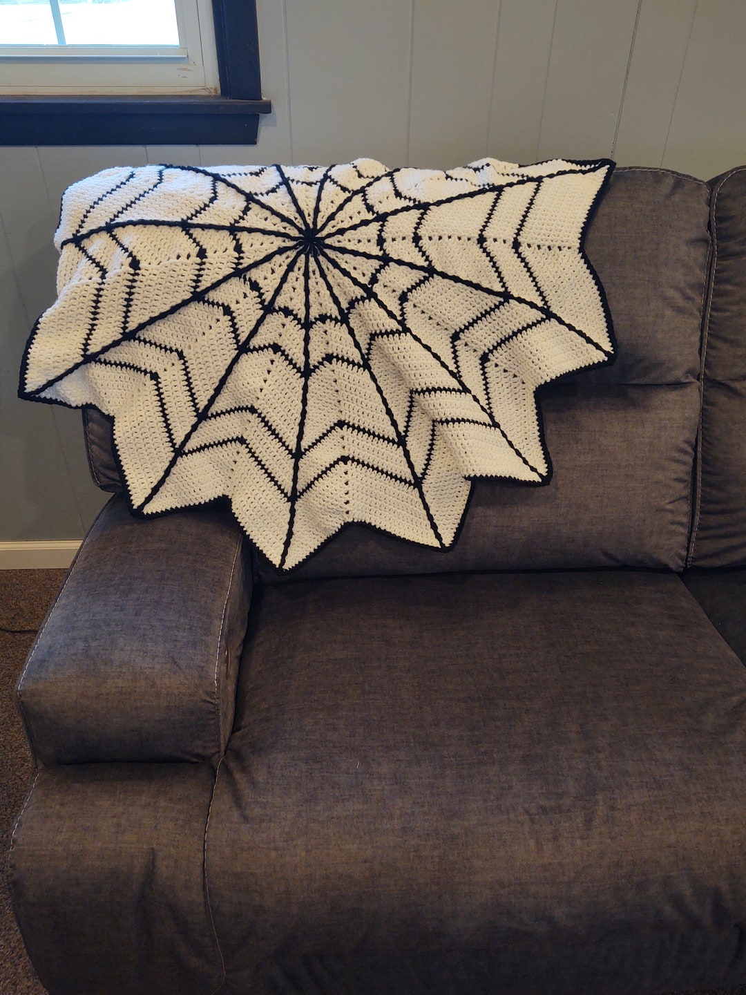 Spider Web Afghan 42" - Etsy