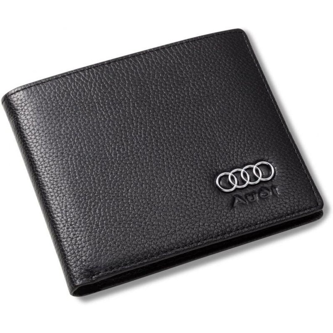 Men’s Leather Bifold Wallet & Card Holder Set Black Genuine Leather ...