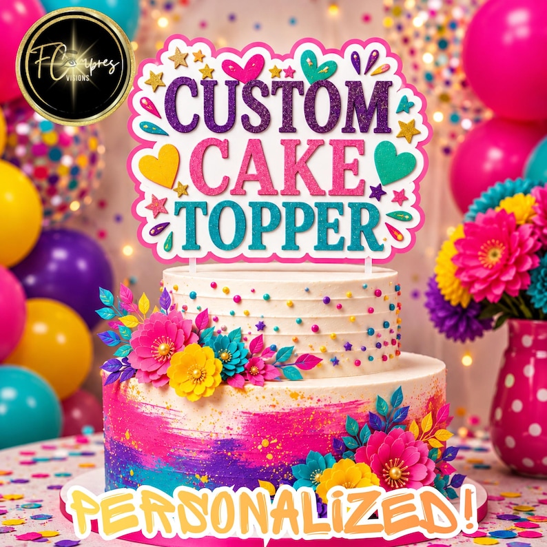 PERSONALIZED Custom Cake Topper for Any Occasion - Etsy