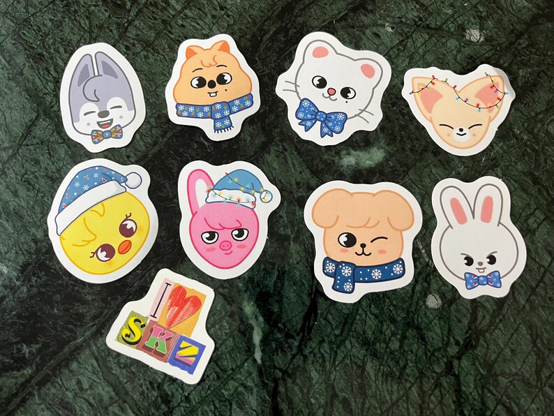 Kpop Stray Kids SKZ Skzoo Christmas Special Edition Stickers Xmas Sock ...