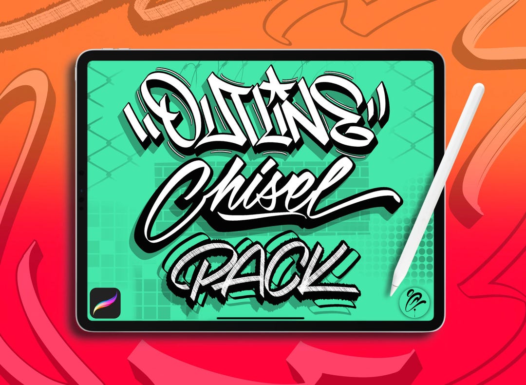 Outline Chisel Pack Brushes for Procreate - Etsy