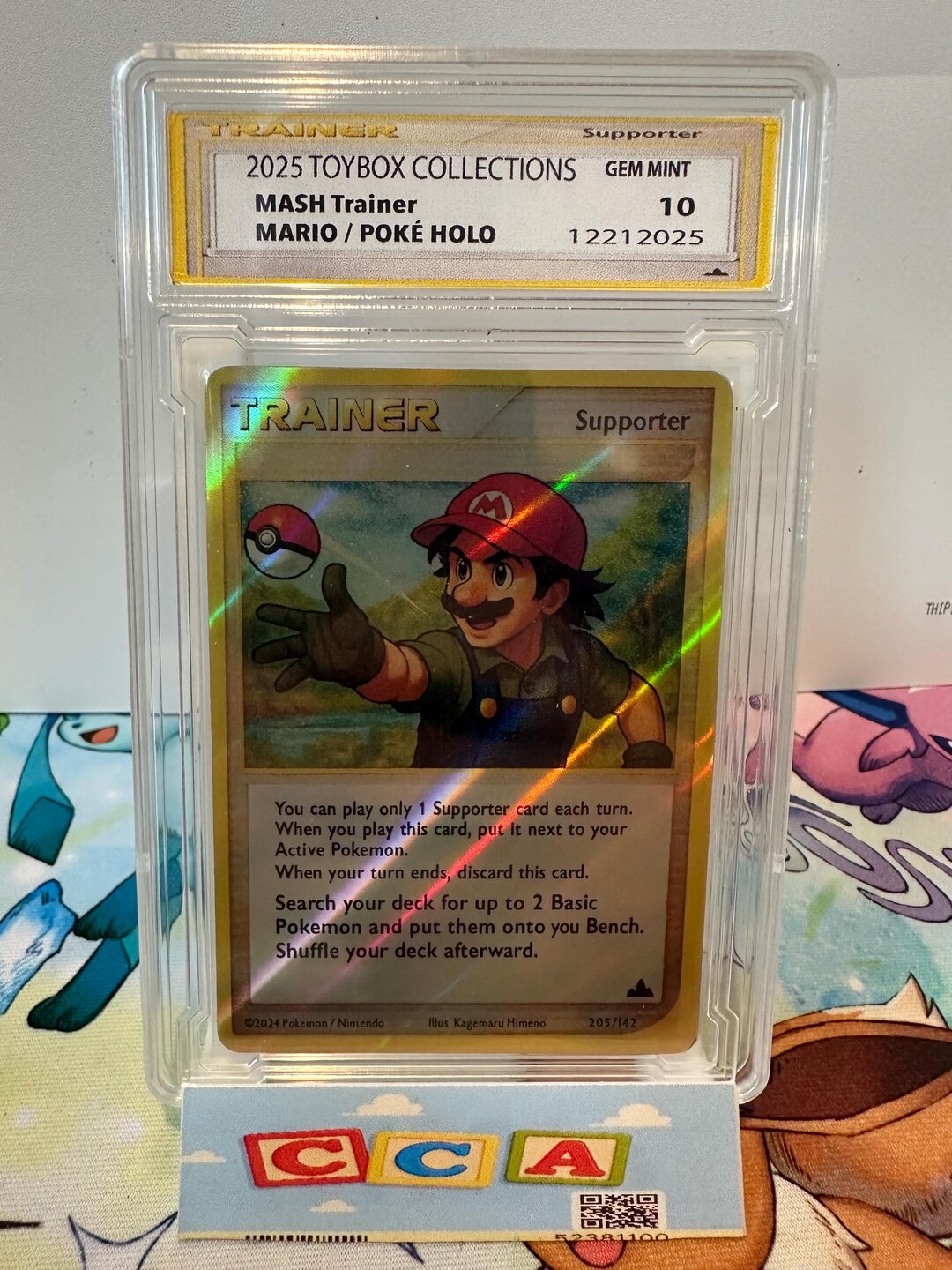 Mario / Pokemon MASH Common Trainer Custom Slab - Etsy
