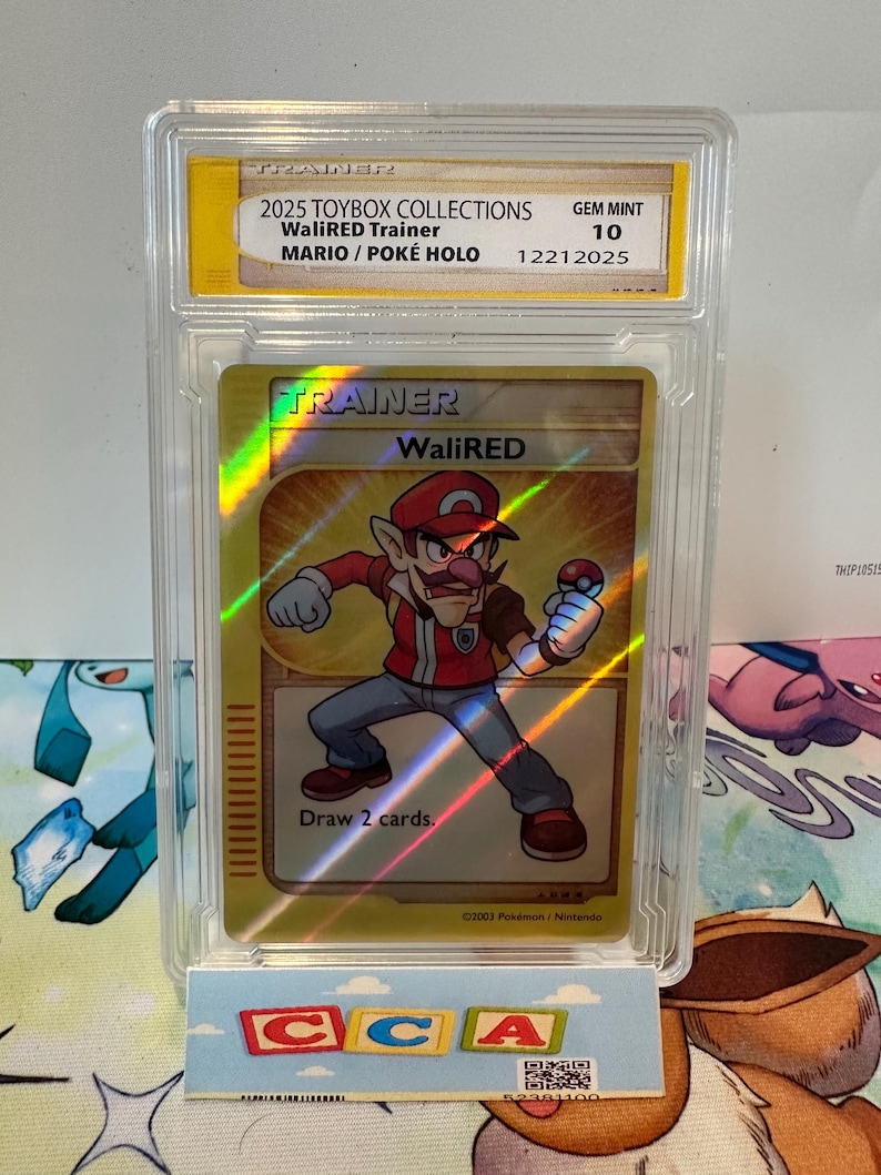 Mario / Pokemon Walired Common Trainer Custom Slab - Etsy