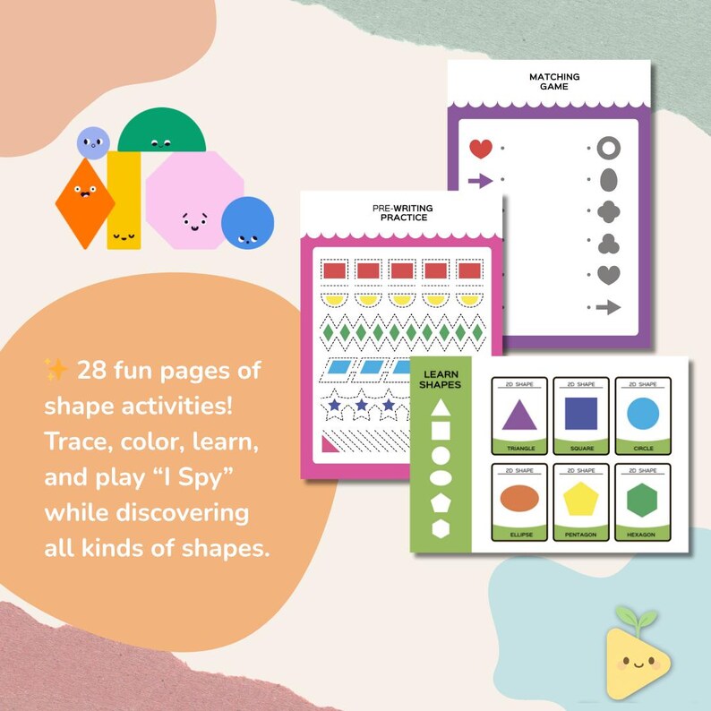 Printable Shapes Learning Book for Toddlers | Shape Recognition ...