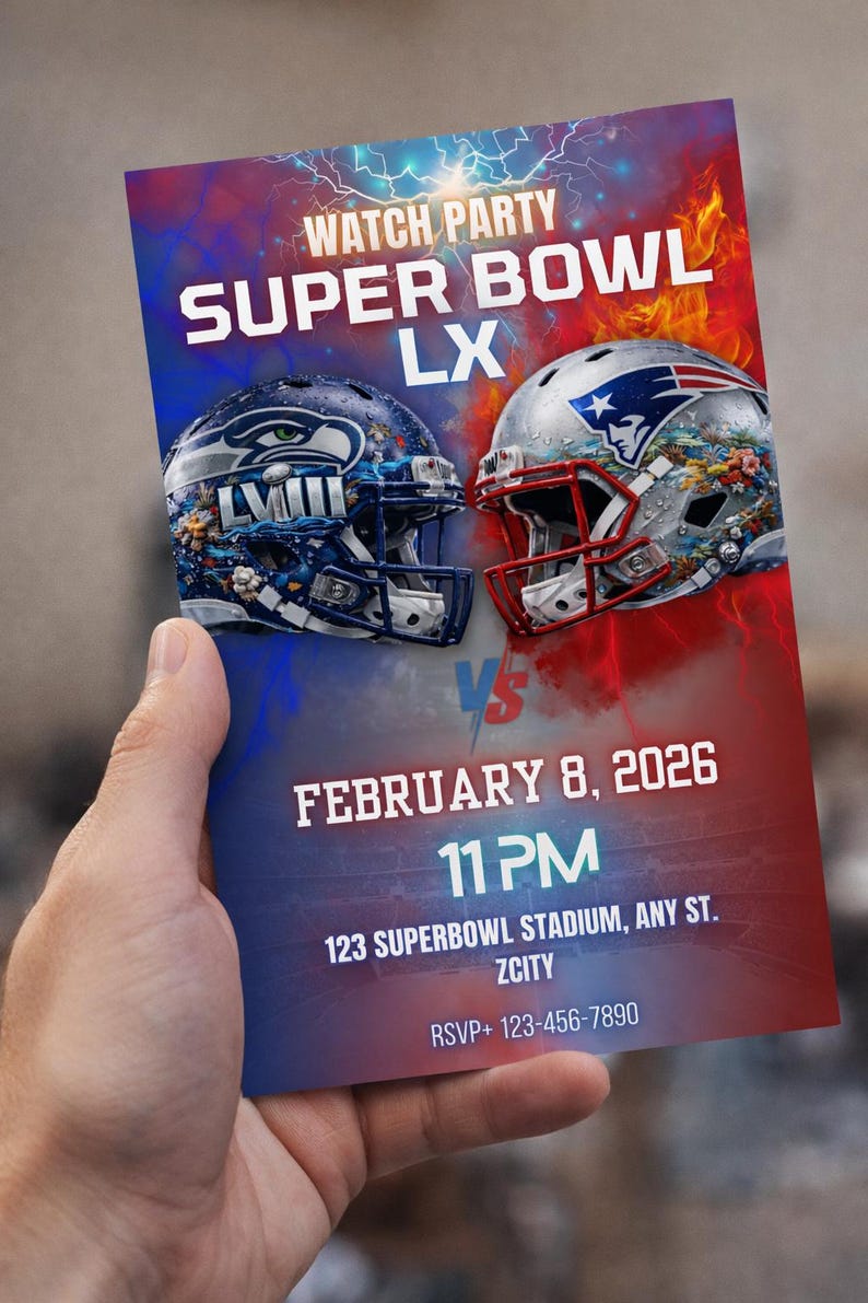 The Big Game Party Invitation 2026, Editable Invite, Digital Invite ...