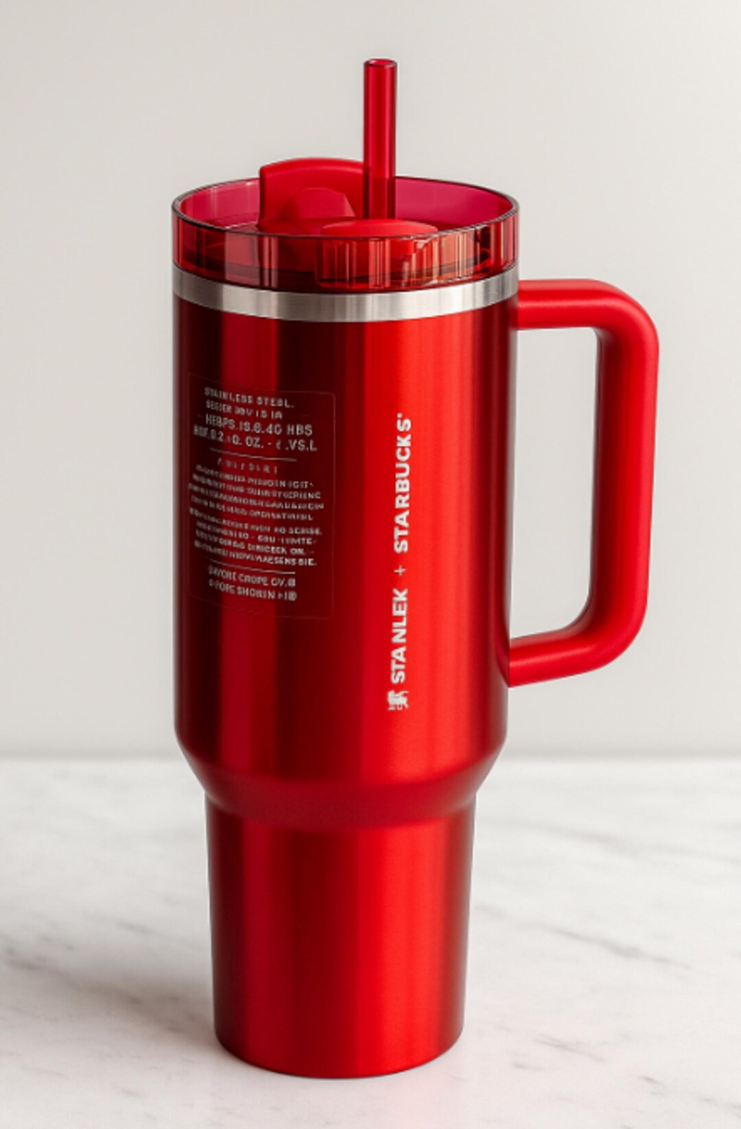 Stanley Starbucks Red Tumbler, 40oz Stainless Steel Cup - Etsy