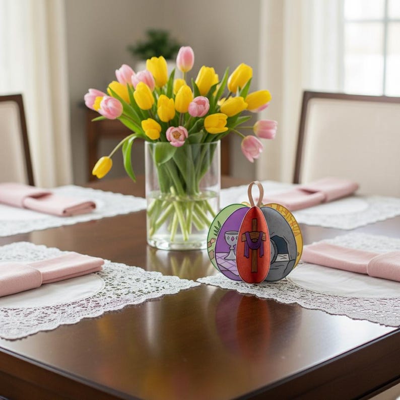 Printable 3D Easter Story Egg Craft for Kids | Christian Holy Week ...