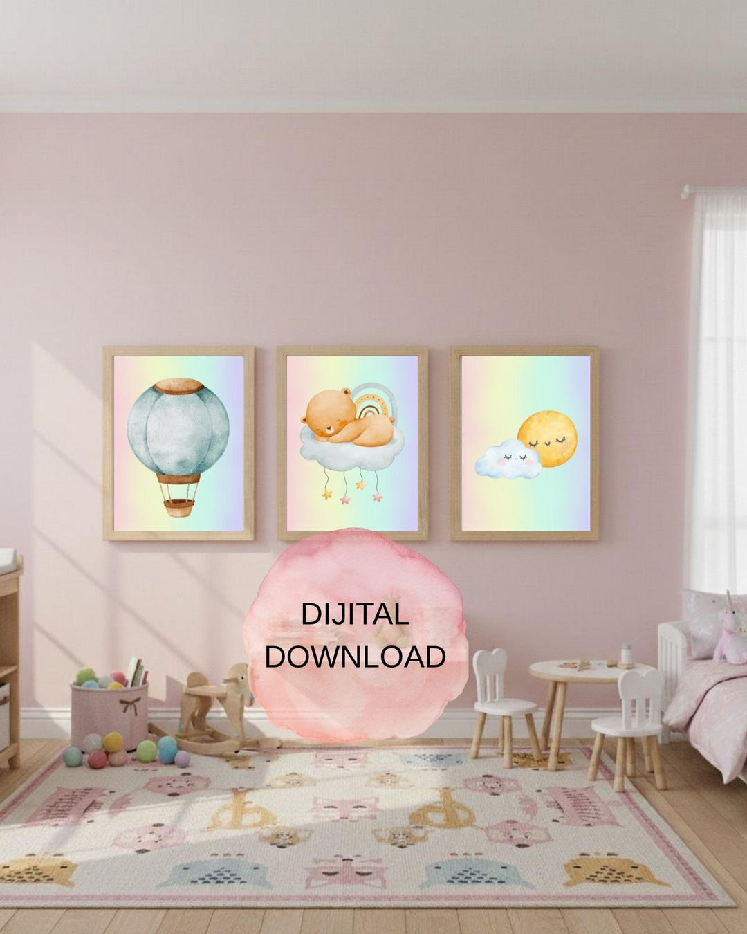 Poster Set of 3 Baby Room - Children's Room Digital Download - Etsy