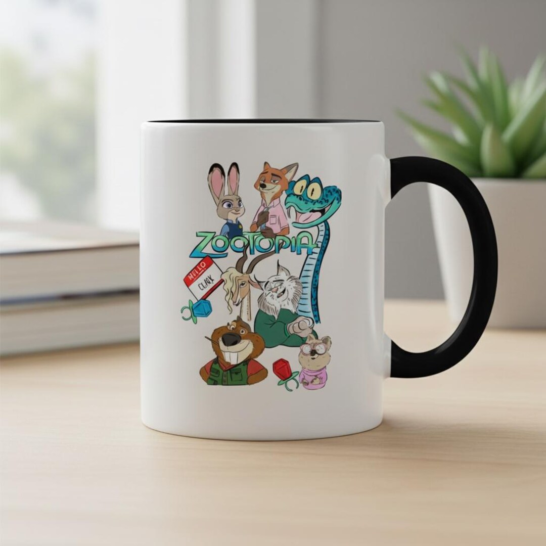 Disney Zootopia Characters Mug, Cartoon Ceramic Coffee Mug, Nick Wilde ...
