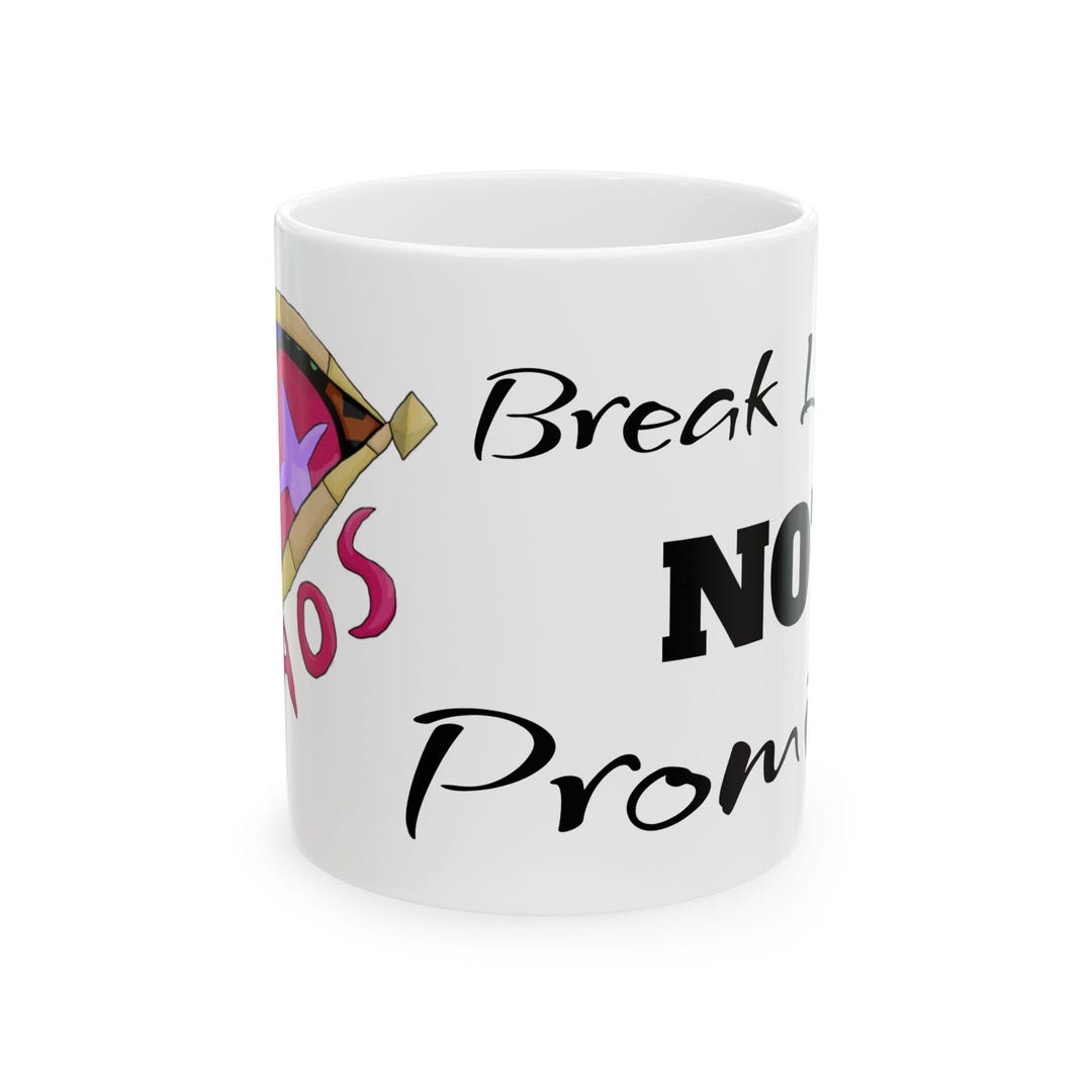 Colorful Motivational Ceramic Mug - Break Limits, Not Promises, Chaos ...