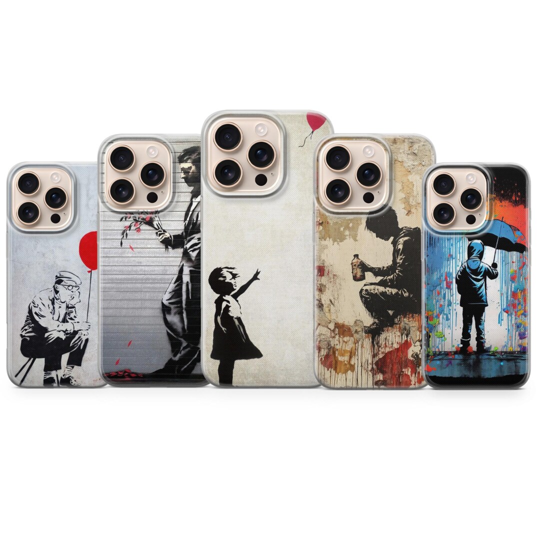Street Art Phone Case Banksy Cover for iPhone 17 Pro Max, 16e, 15, 14 ...