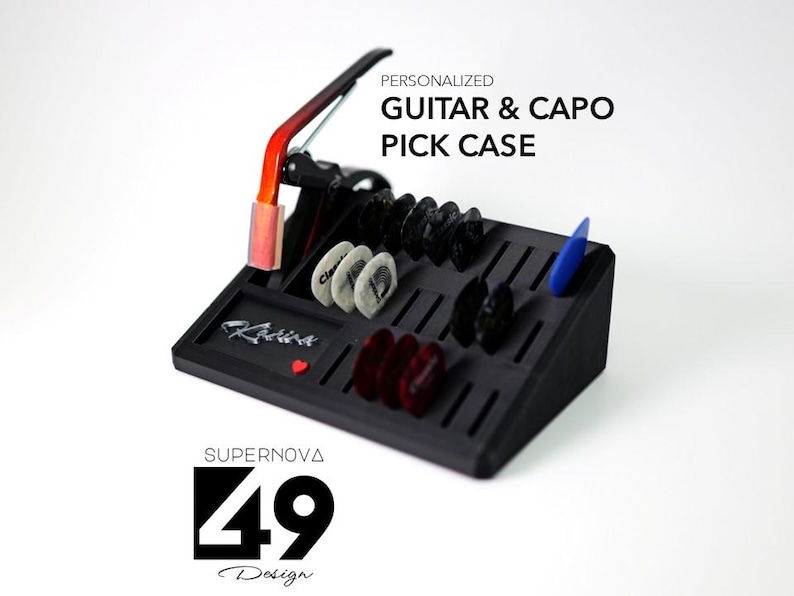 Personalized Guitar Pick and Capo Holder for Desk - Etsy
