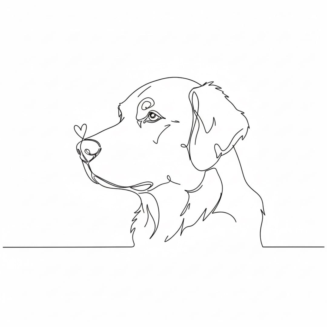 Minimalist Pet Line Art PNG • Subtle Pet Memorial Art • Line Drawing ...