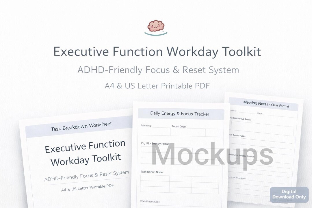 Executive Function Printable Toolkit | ADHD Workday Planner ...