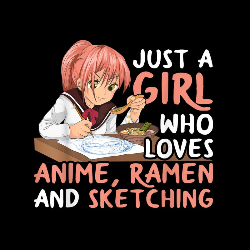 Girl Ramen Anime Svg - Etsy