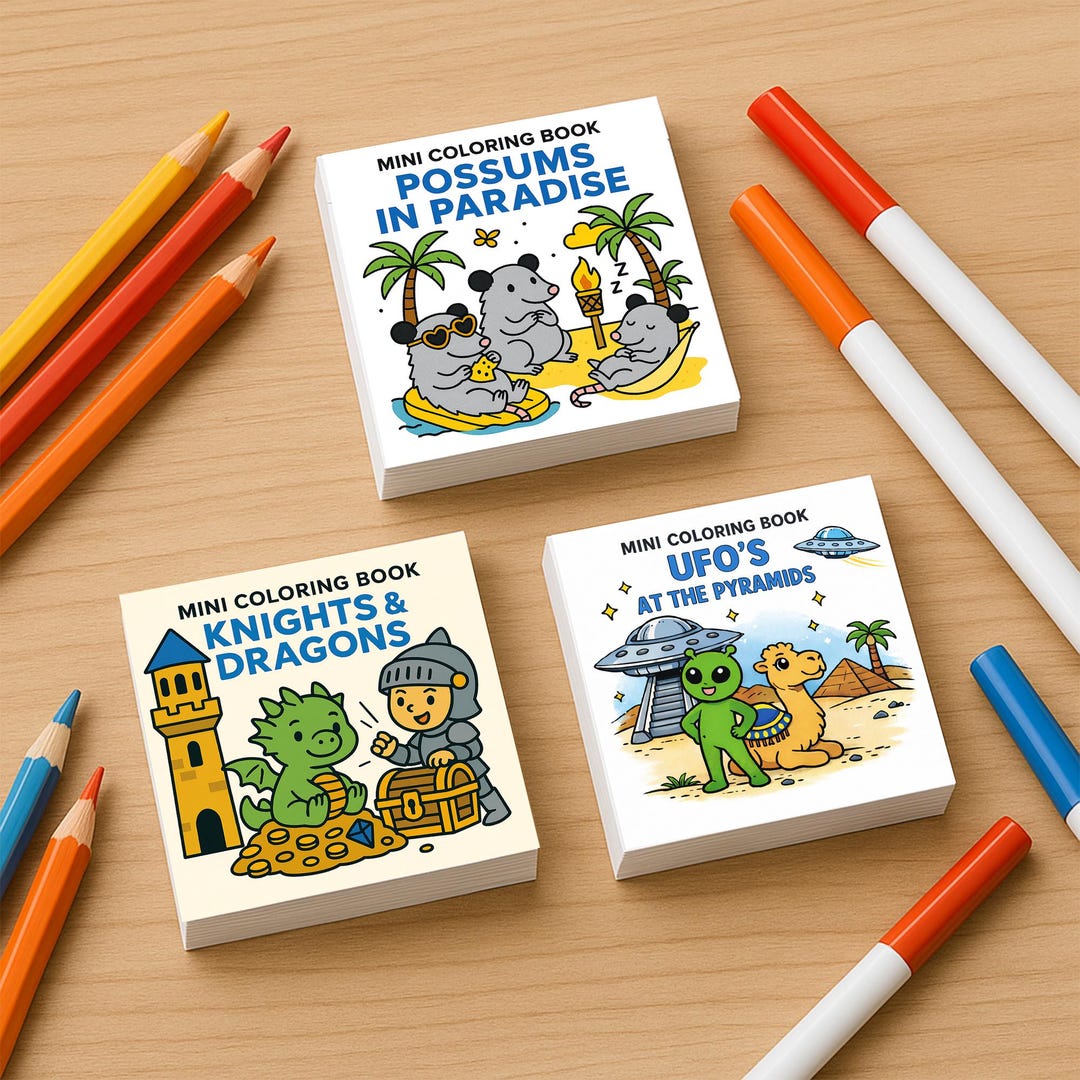 Build Your Own Bundle Mini Coloring Books: 3 Pack - Etsy