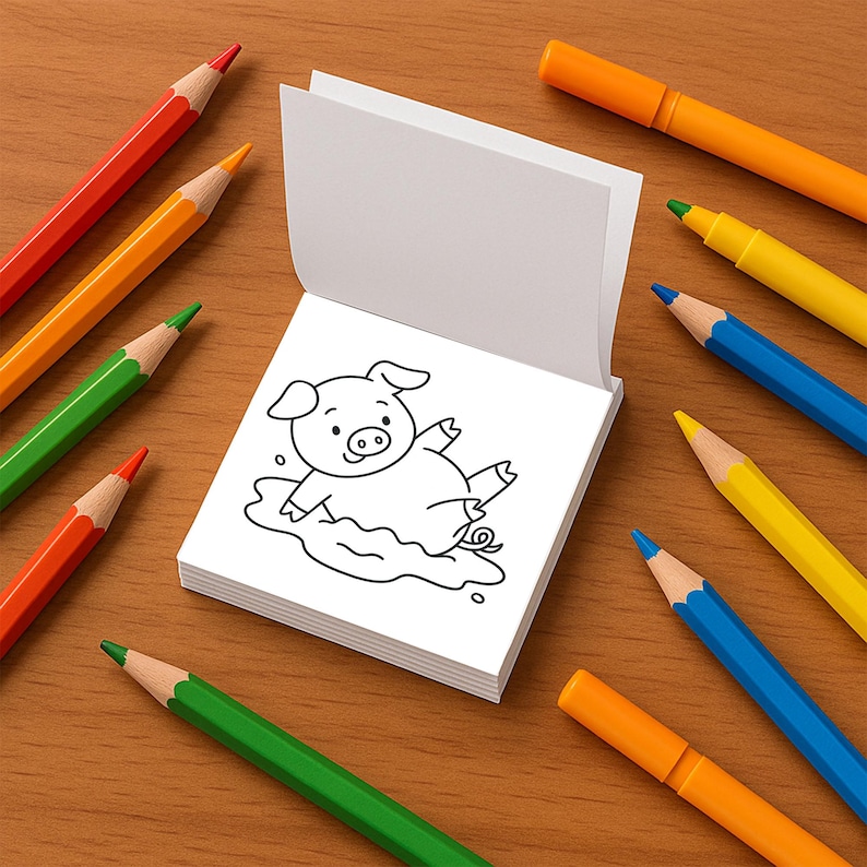 Farm Animals Mini Coloring Book: 50 Pages Travel Size - Etsy