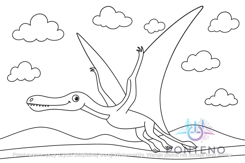 Flying Dinosaurs Coloring Pages | Printable PDF | 10 Pages | Toddler ...