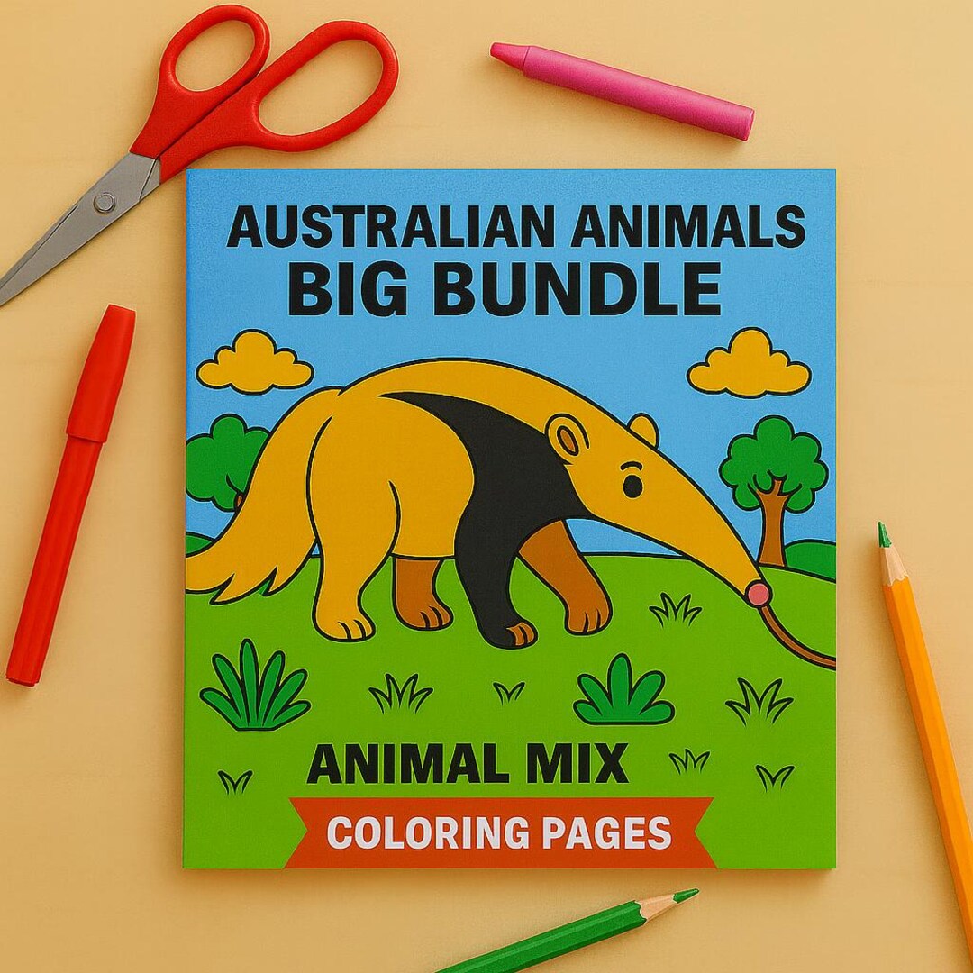 Australian Animals Coloring Book for Kids – 30 Pages | Printable Pages ...