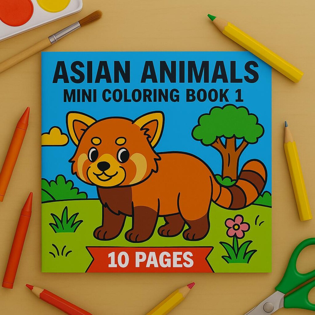 Asian Animals Coloring Pages – Mini Bundle 1 | Printable Coloring Book ...