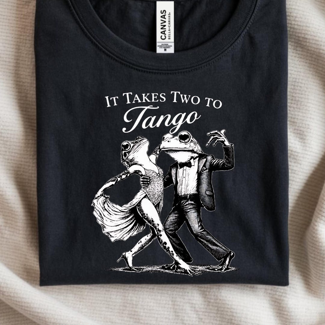 Funny Frog Tango Graphic Tee | Vintage Style Unisex T-shirt - Etsy