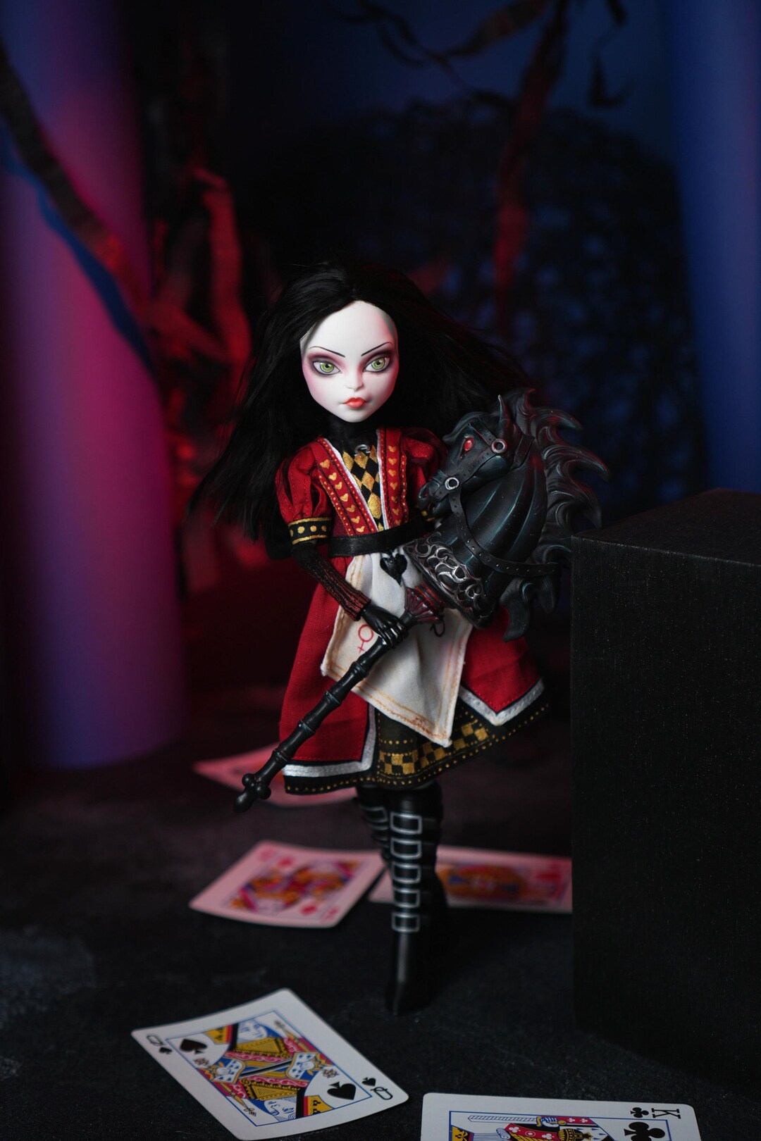 PREORDER Alice Madness Returns Card Dress Monster High Custom Ooak Doll ...