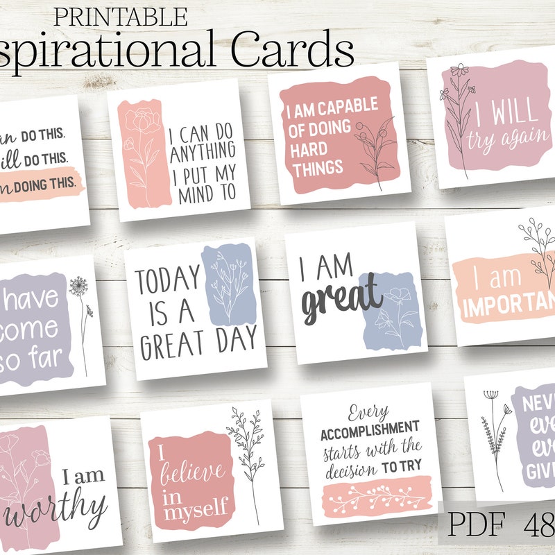 Motivational Cards - Etsy