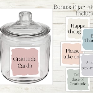 Gratitude Jar. Thankful Cards. Gratitude Cards. Affirmation Cards ...